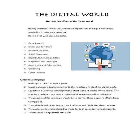 The digital world negative effects | PDF