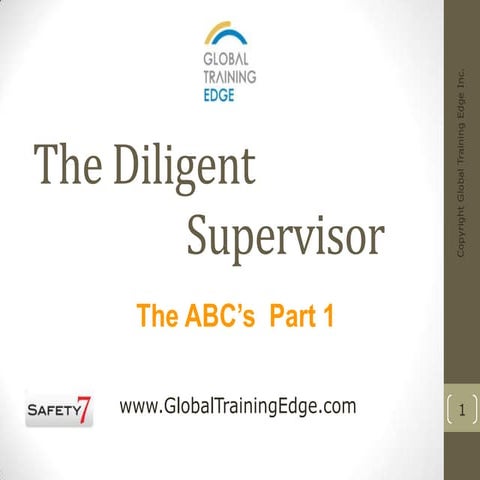 The Diligent Supervisor Part 1 | PPTX