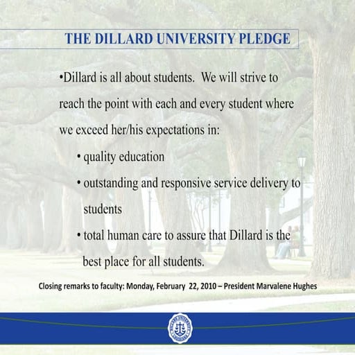 The Dillard University Pledge | PDF