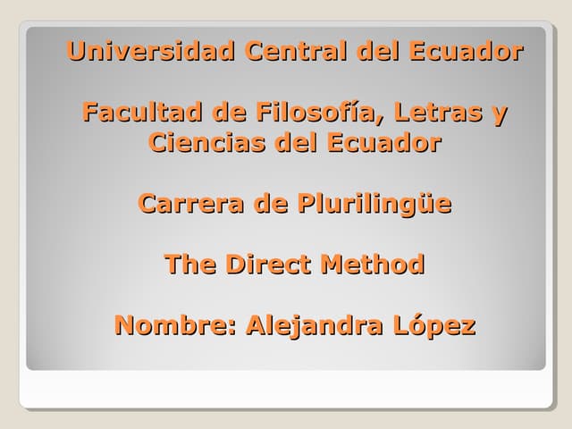 Direct Method (DM) of Language Teaching | PPT | Education