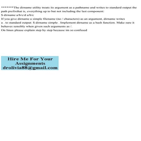 The Dirname Utility Treats Its Argument As A Pathname And Wripdf