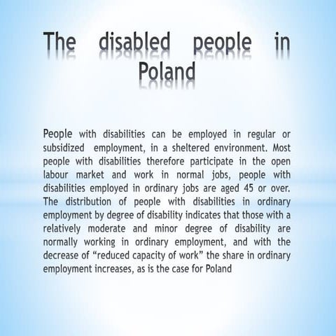 The disabled people in poland | PPTX