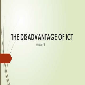 THE DISADVANTAGE OF ICT- week 7 ict.pptx