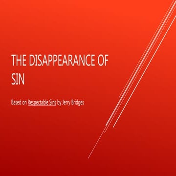 The Disappearance of Sin | PPTX