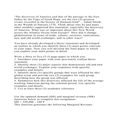 ‘The discovery of America and that of the passage to the East Indi.docx