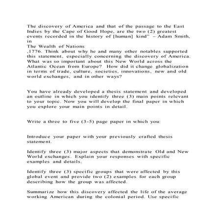 The discovery of America and that of the passage to the East Indies | DOCX