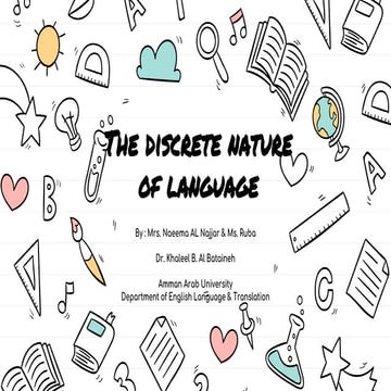 The discrete nature of language | PPTX