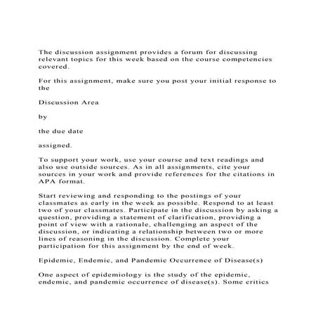 The discussion assignment provides a forum for discussing releva.docx