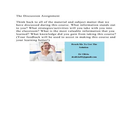 The Discussion AssignmentThink back to all of the material and s.docx