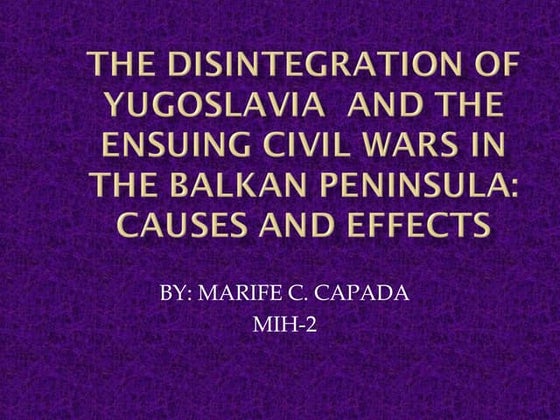 The bosnian war | PPT