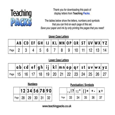 The Display Letters Pack | PPT