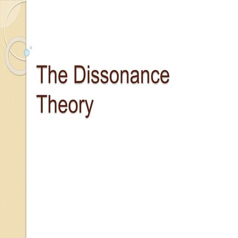 The dissonance theory | PPTX