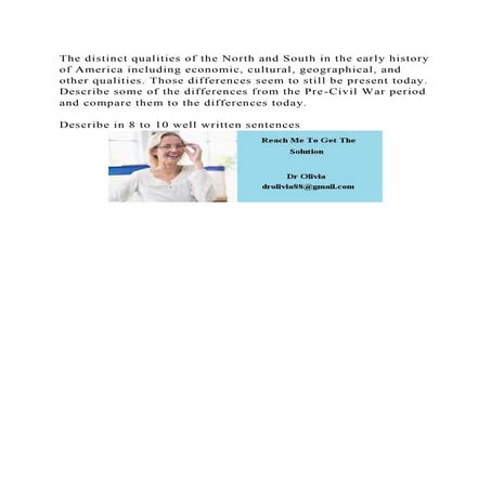 The distinct qualities of the North and South in the early history o.docx