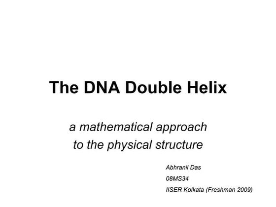 DNA structure - double helix structure | PPTX