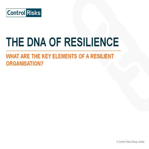 The DNA of Resilience | PDF
