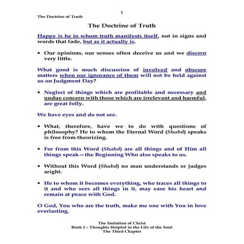 The Doctrine of Truth | PDF