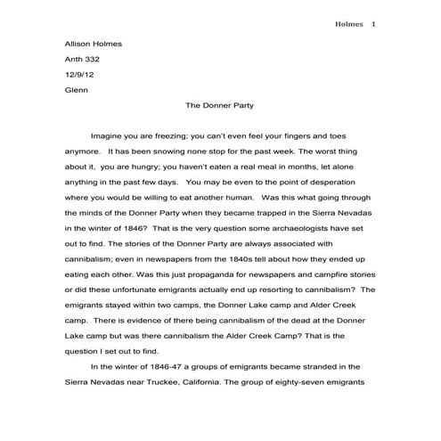 The donner party | PDF