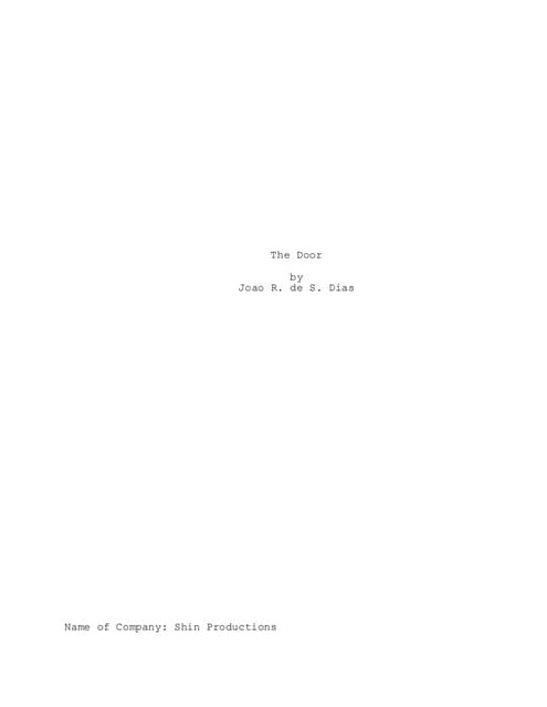 The Door Script | PDF