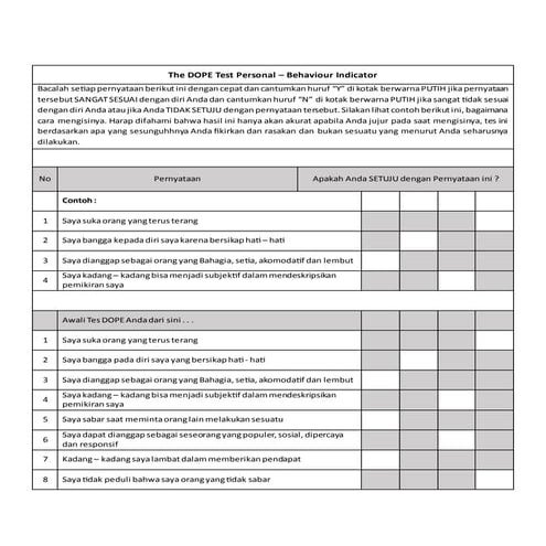 The DOPE Test Personal.docx
