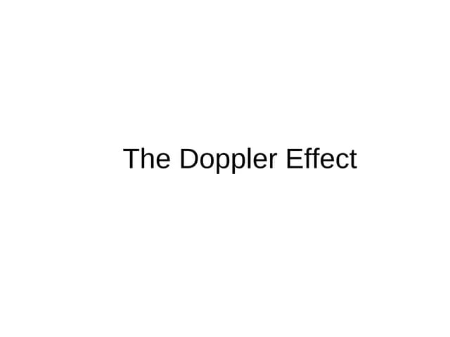 Doppler Effect with math | ODP
