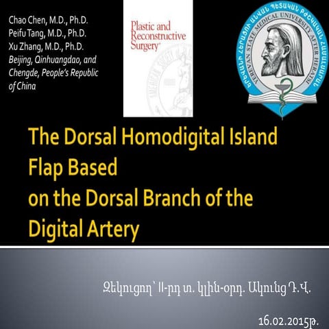 The dorsal homodigital island flap | PPT