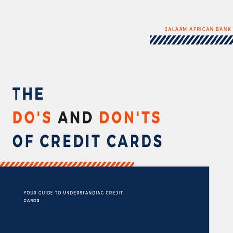 The Do's and Don'ts of Credit Cards | PPT