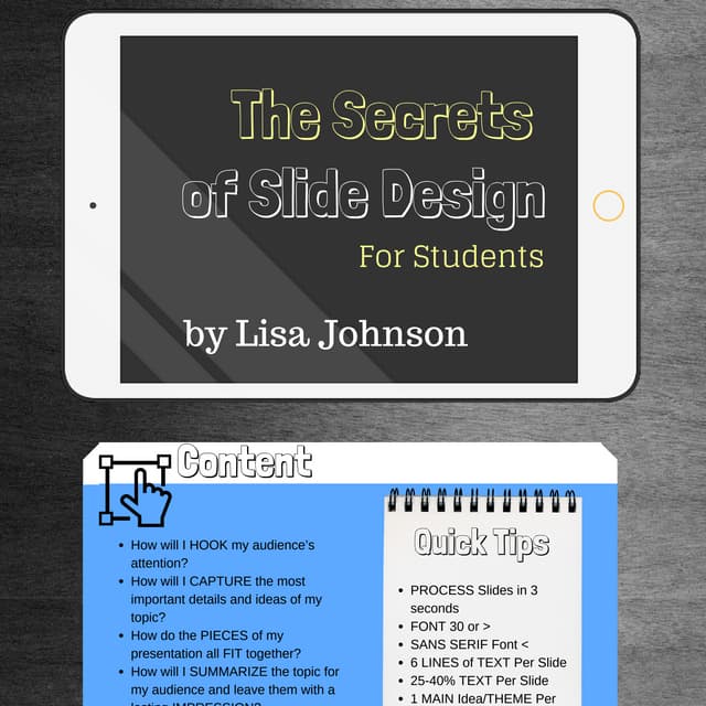 The Secrets of Slide Design FOR Students (and Beyond) | PDF