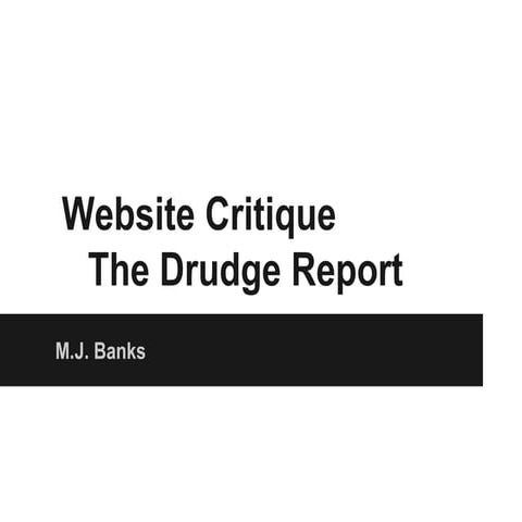 The drudge report report | PPT