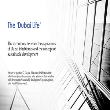 The ‘dubai life’ | PPTX