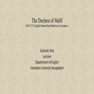 The Duchess of Malfi- Themes and symbols | PPTX