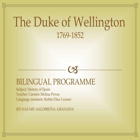 The duke of Wellington | PPT
