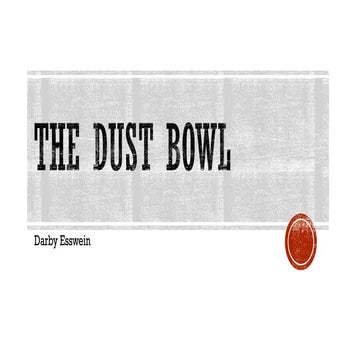 The dust bowl | PDF
