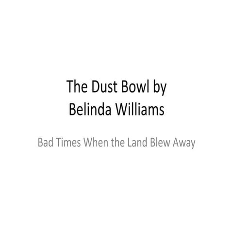 The Dust Bowl | PDF