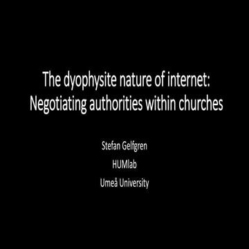 The dyophysite nature of internet: Negotiating authorities within ...