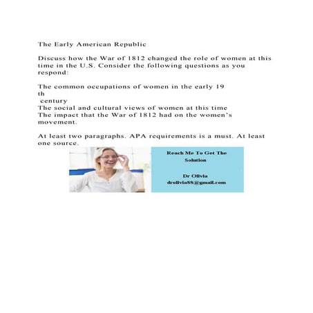 The Early American RepublicDiscuss how the War of 1812 changed.docx