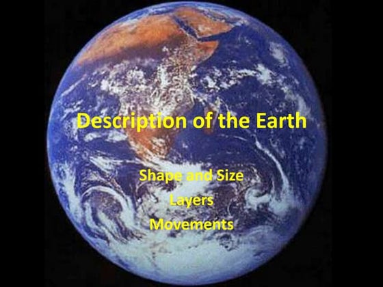 Description of the earth | PPTX