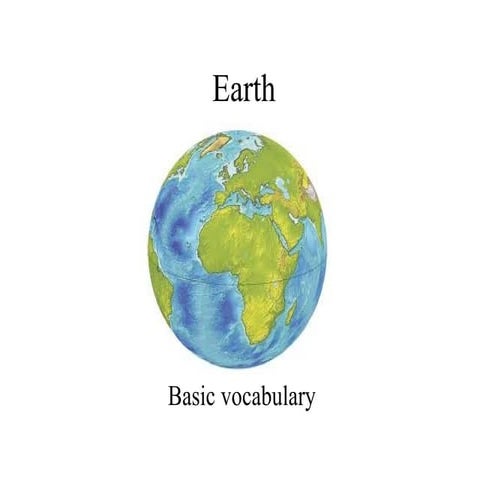 The Earth: basic vocabulary | PPT