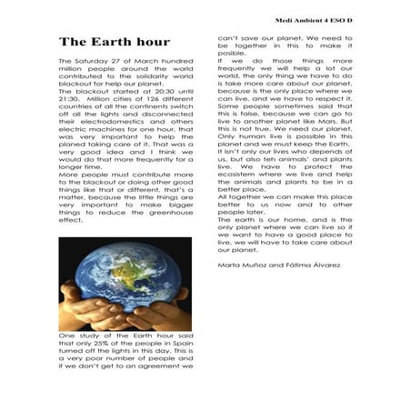 Earth hour | PPTX
