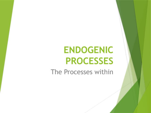 Endogenic processes - The Process Within | PPTX