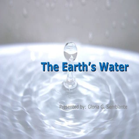 The earth’s water(final) | PPT