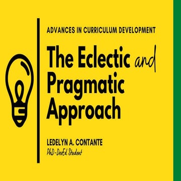 The Eclectic and Pragmatic Approach | PDF