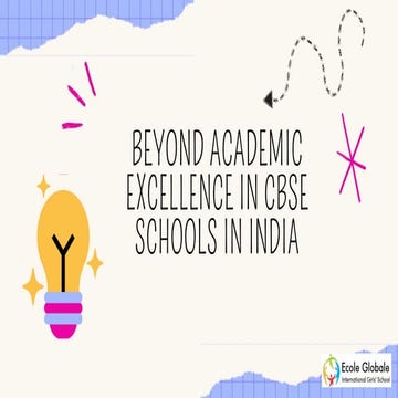 The Ecole Globale Experience Beyond Academic Excellence in CBSE Schools ...