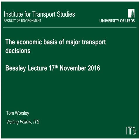 The economic basis of major transport decisions | PPTX