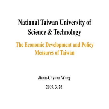 The Economic Development And Policy Measures Of Taiwan | PDF