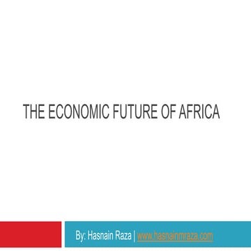 The Economic Growth of Africa | PPTX