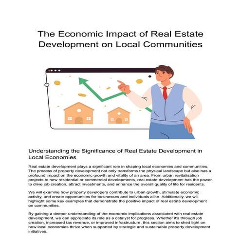 The Economic Impact of Real Estate Development on Local Communities | PDF