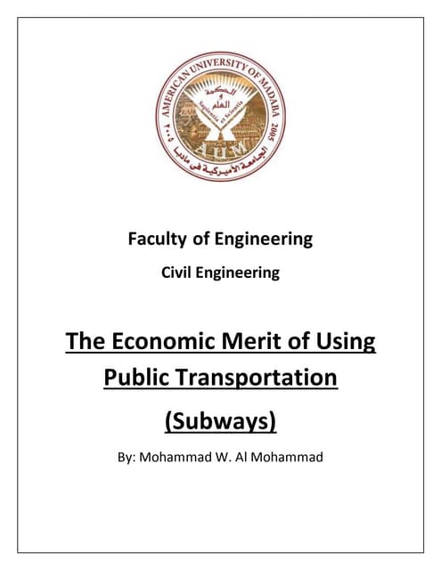 Mass transit system | PPTX