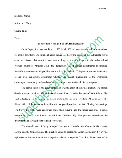 Economic depression | PPTX