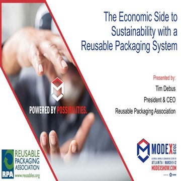 The economic side to sustainability with a reusable packaging system | PDF