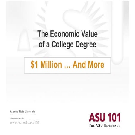 The Economic Value Of A College Degree | PDF